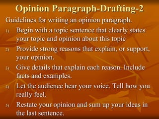 Opinion Paragraph.ppt