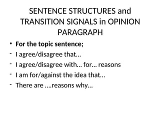 opinion paragraph presentation for b1.ppt