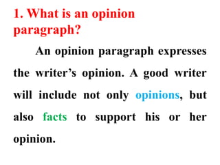 opinion paragraph right in english .pptx