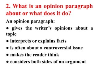opinion paragraph right in english .pptx