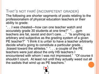 Opinions about grading in pe | PPTX | Bodybuilding | Sports