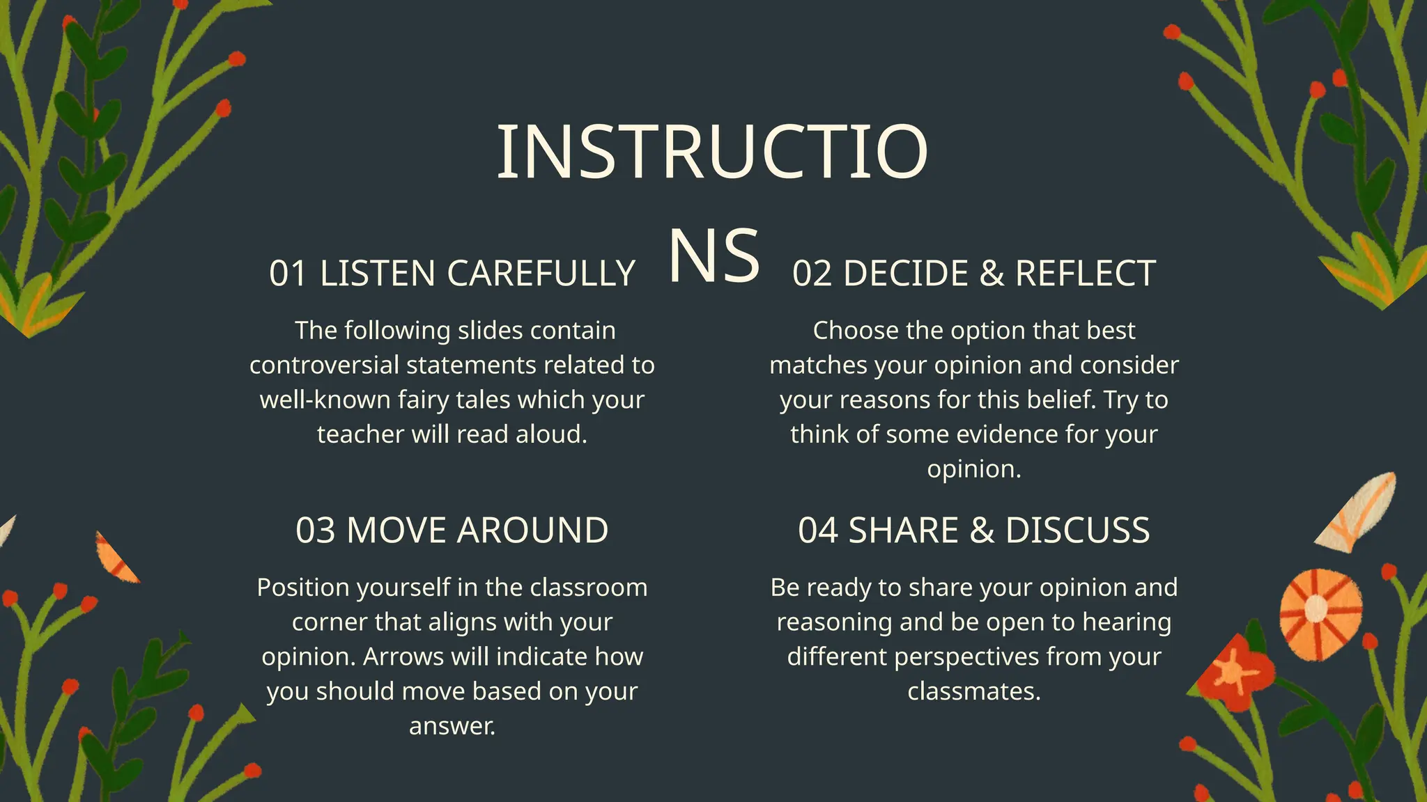 Opinions on Fairy Tales Educational Game Presentation in Red, Yellow ...