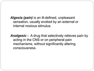 Opioid analgesics as | PPT
