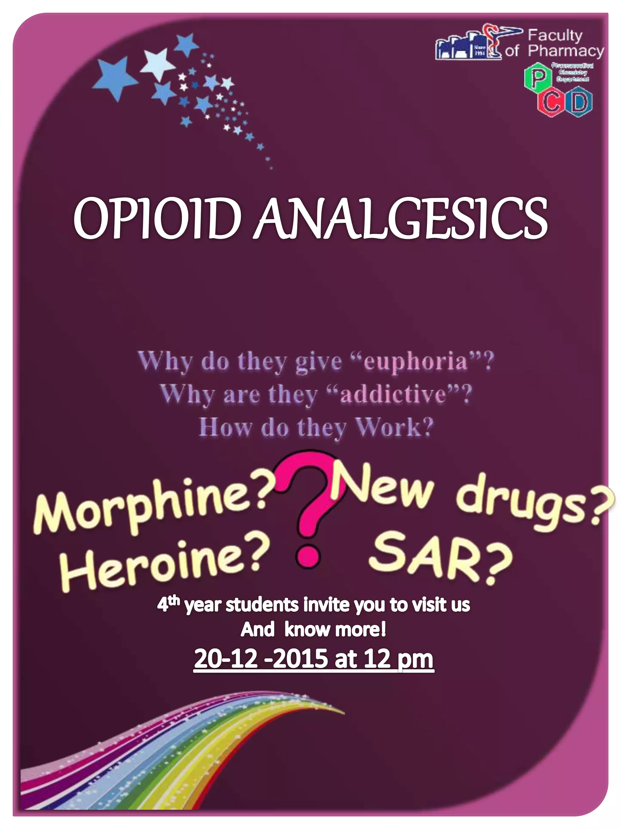 Opioid analgesics - flyer | PPTX
