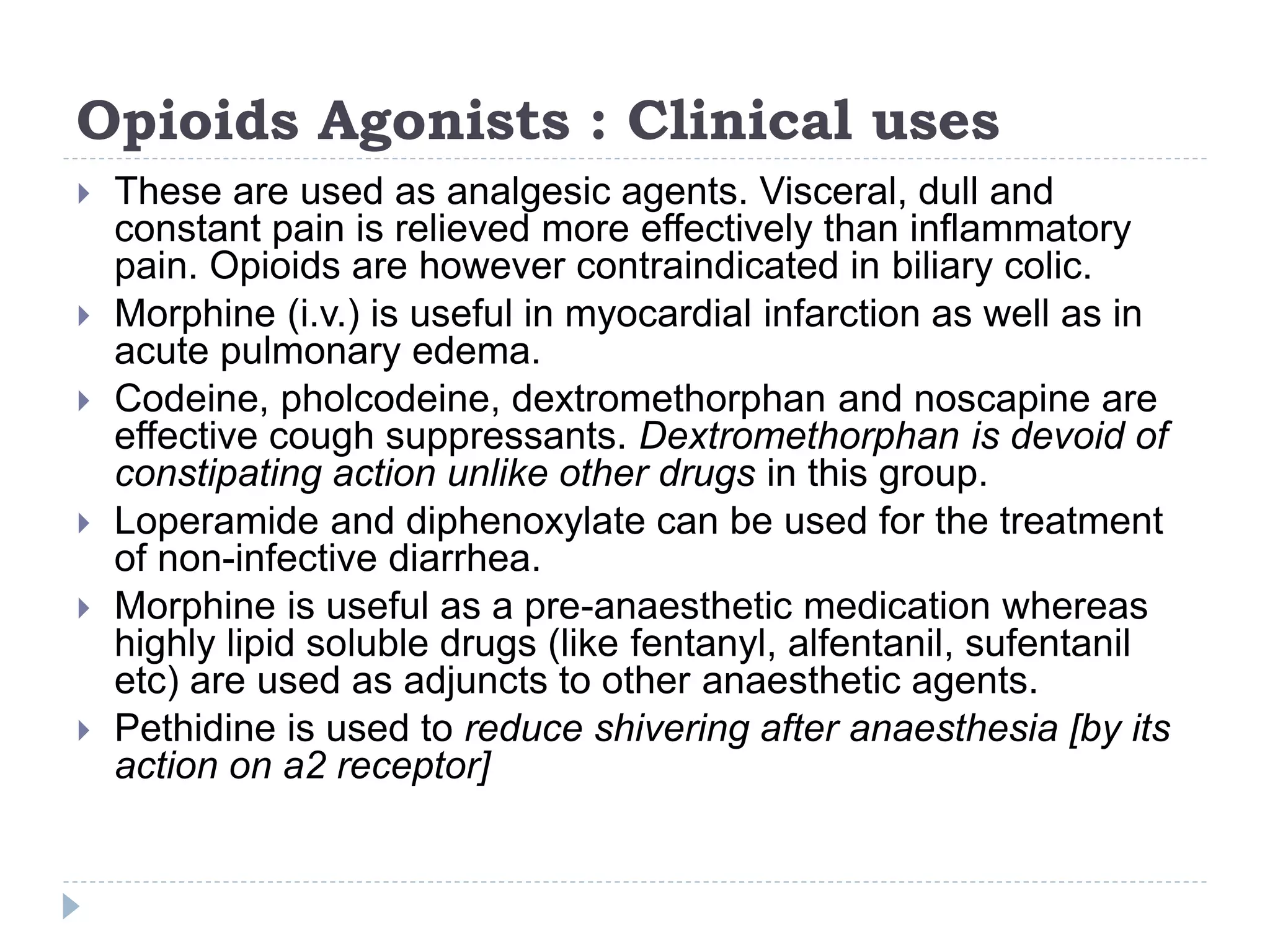 Opioid analgesics and antagonists | PPTX