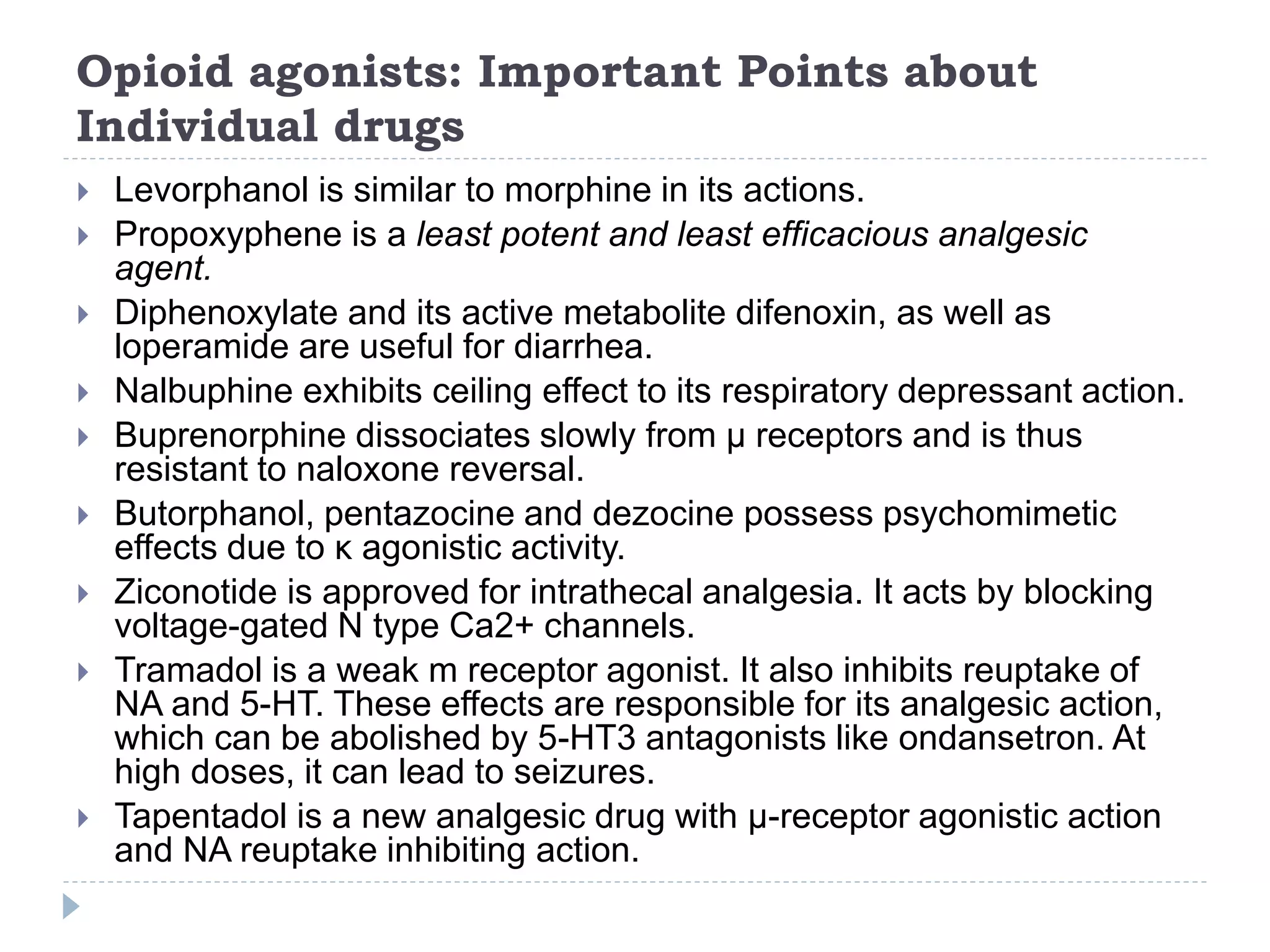 Opioid analgesics and antagonists | PPTX