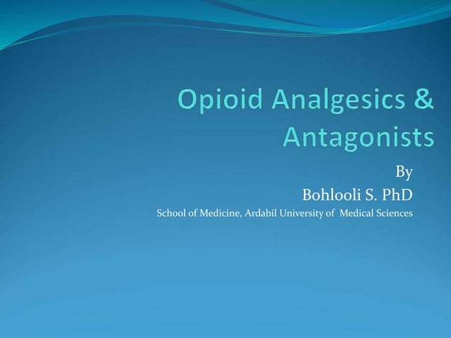 Opioid Analgesics Antagonists.ppt
