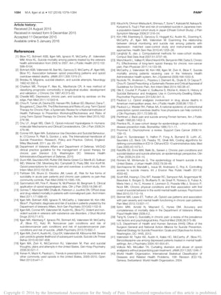 Opioid Dose & Risk Of Suicide. | PDF