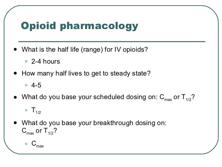 Opioid pain surgery2010