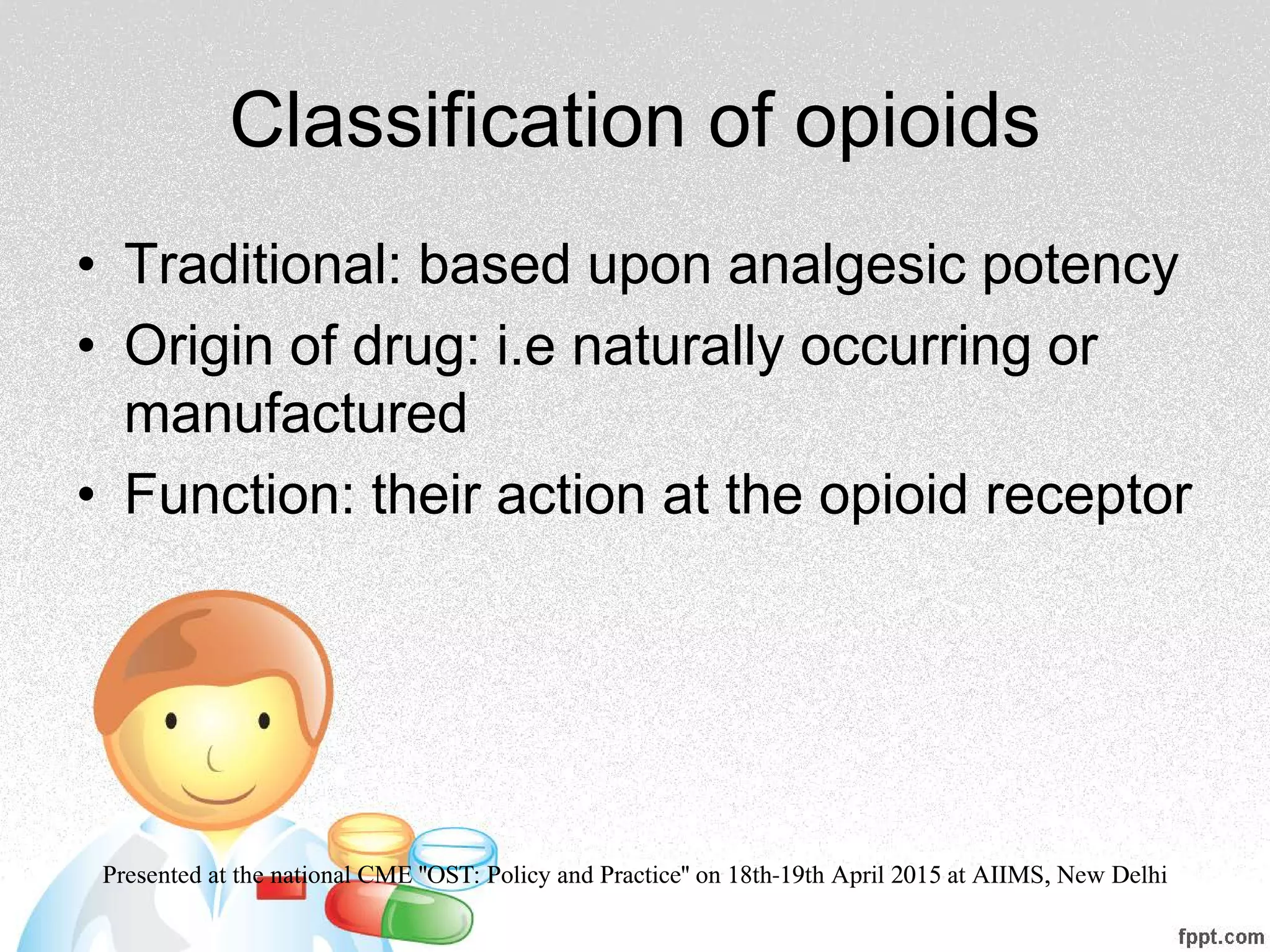 Opioid pharmacology an overview with emphasis on clinical relevance | PDF