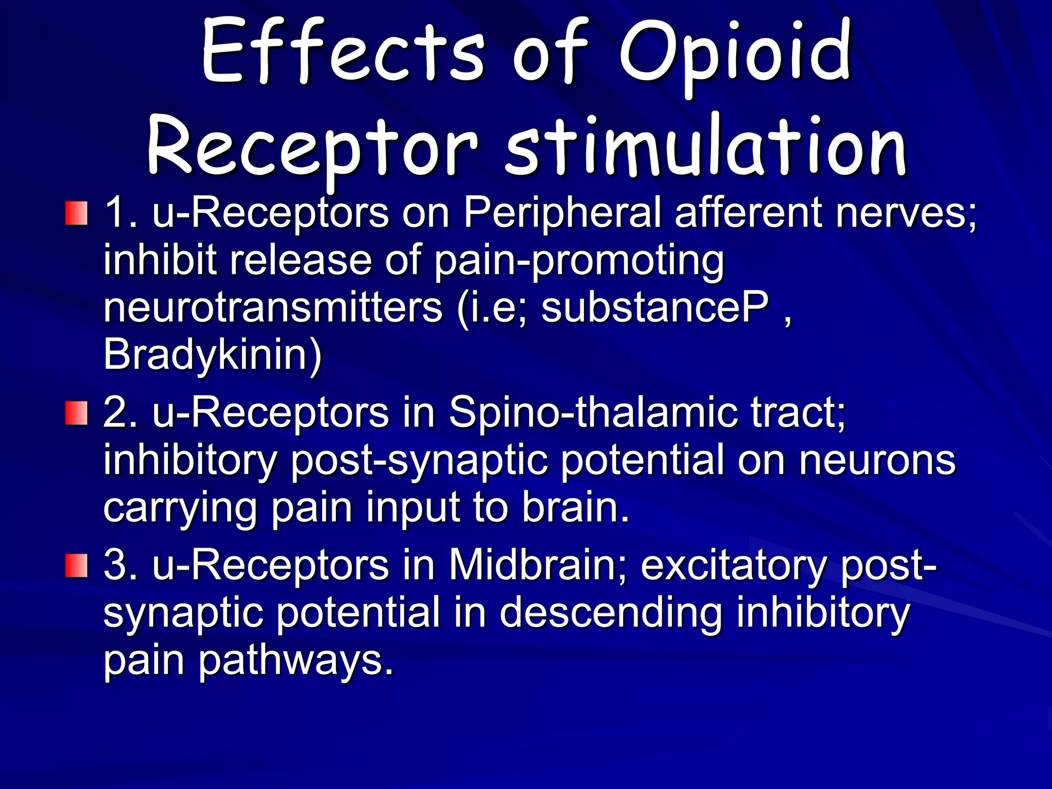 Opioid receptors & opioid analgesics | PPTX