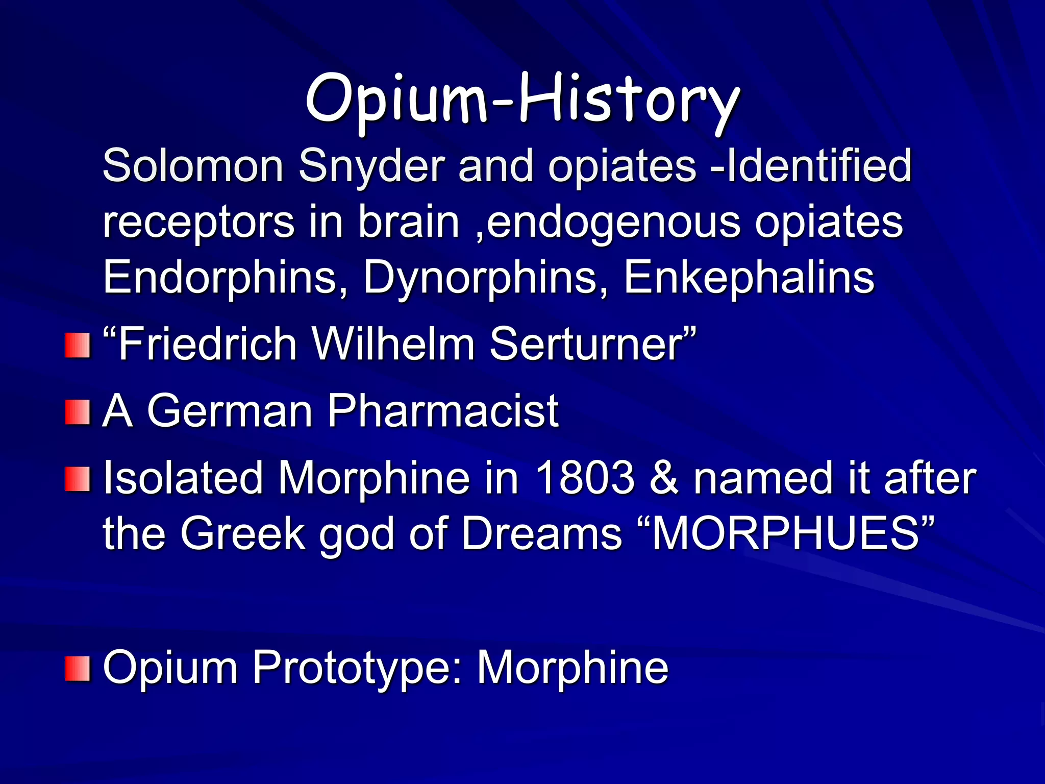 Opioid receptors & opioid analgesics | PPTX