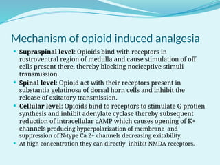 Opioids in anesthesia,uses,side effects. | PPTX