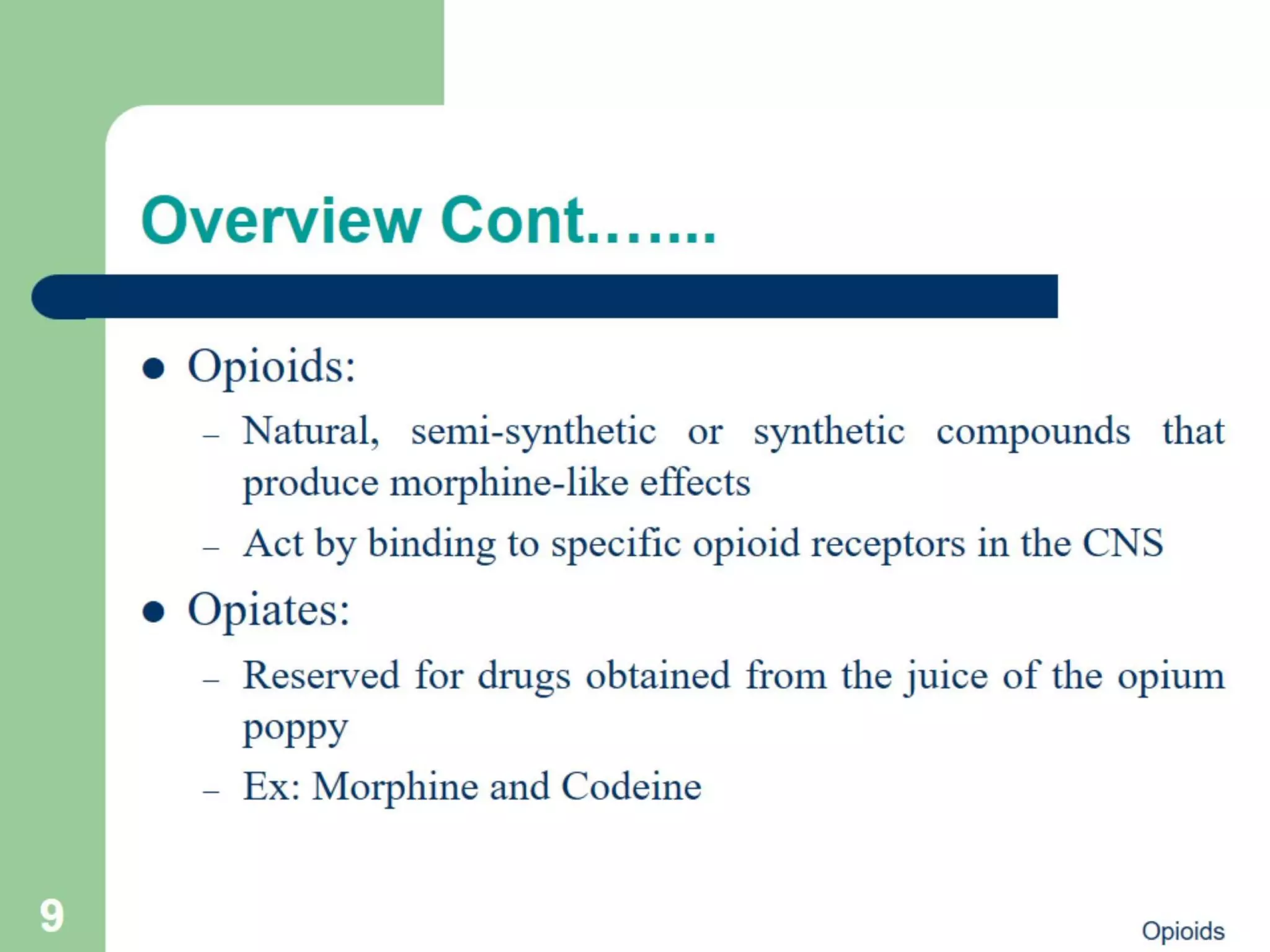 Opioids- Pain Killer | PPT