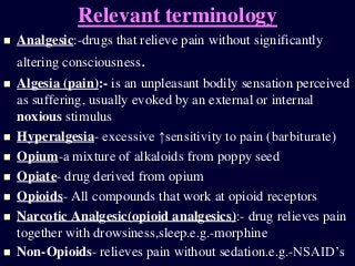 Opioids Analgesics | PPT