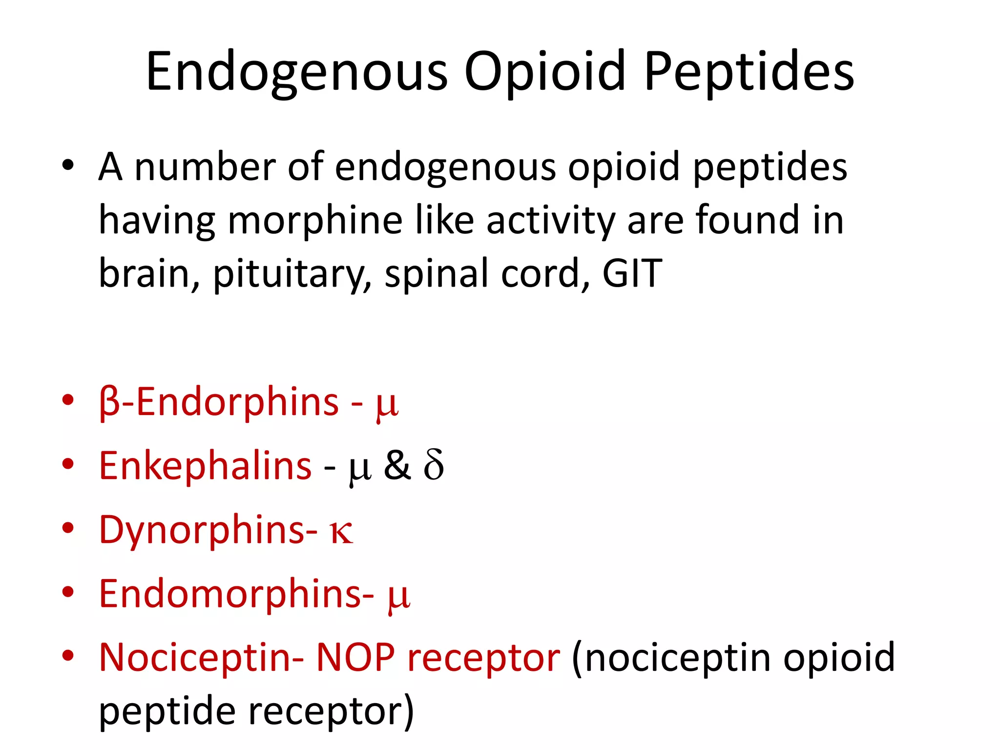 Pharmacology of Opioids | PPT