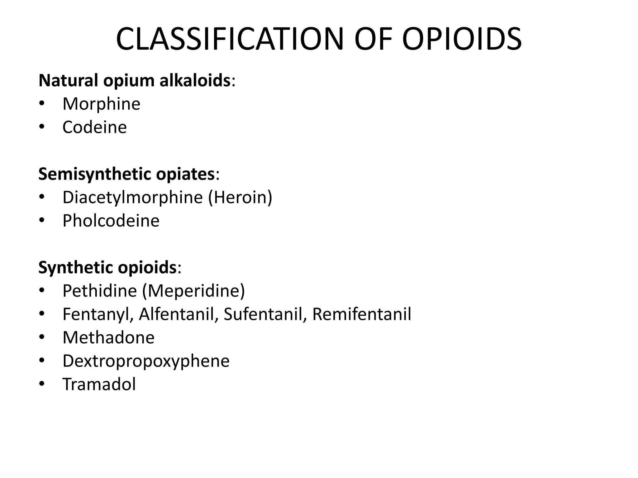 Pharmacology of Opioids | PPT