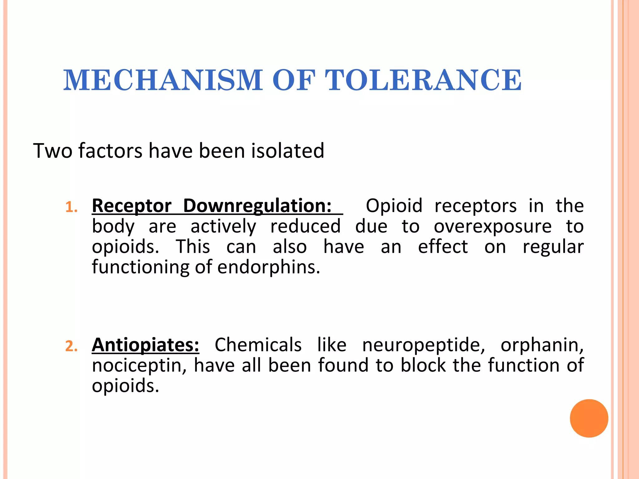 Opioids dependence and management | PPT