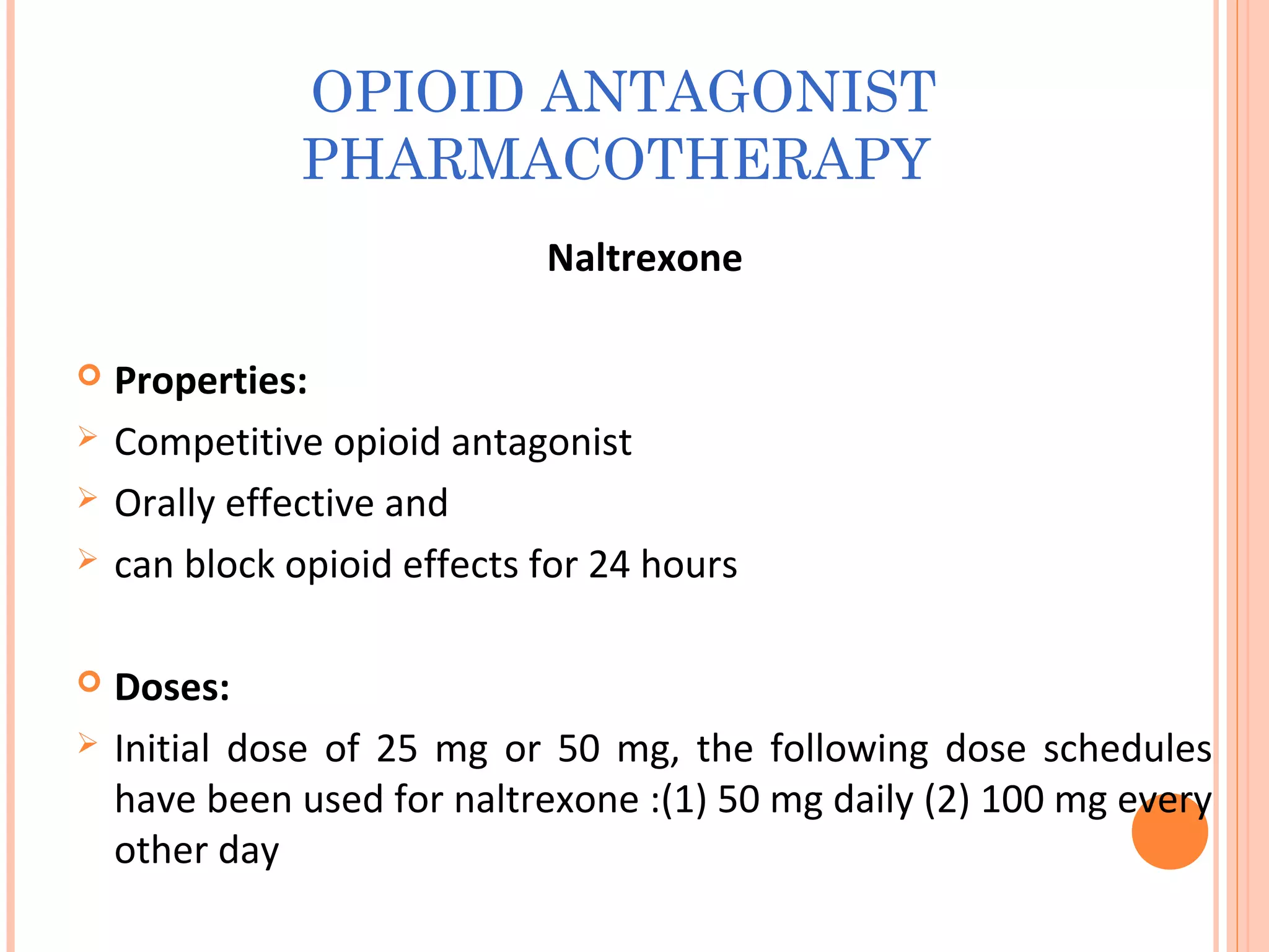 Opioids dependence and management | PPT