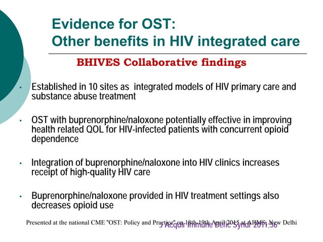 Opioid substitution therapy (ost) models of programme design and ...