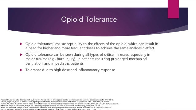 Opioid Tolerance in Critical Illness