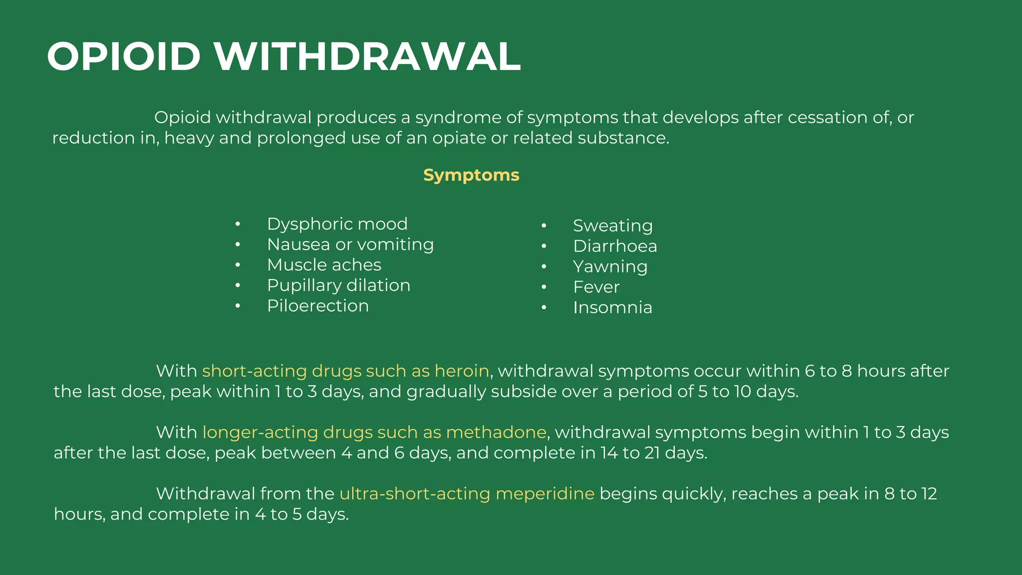 Opioid Use Disorder | Substance Abuse | Psychiatric Nursing | Juhin J | PDF