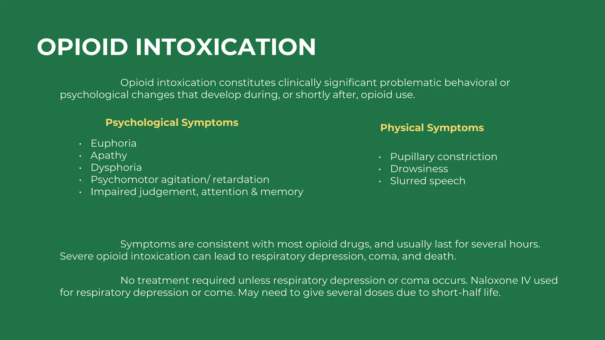 Opioid Use Disorder | Substance Abuse | Psychiatric Nursing | Juhin J | PDF