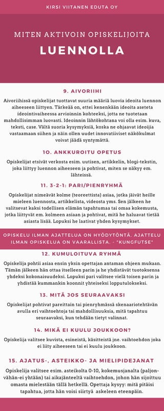 Opiskelijan aktivointi luennolla | PDF