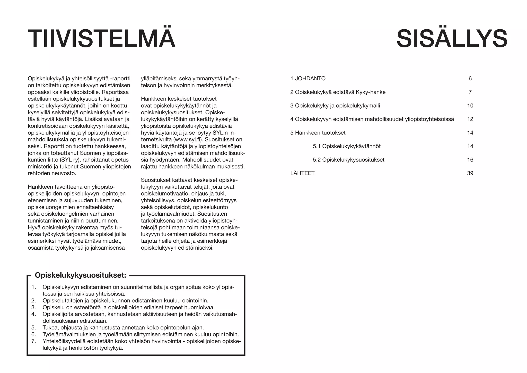 Opiskelukyky raportti | PDF