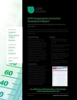 OPIS Fact Sheet: Temperature Correction Assessment Report | PDF