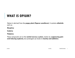Opium drugs and chemical appearance on iris | PDF