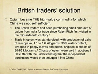 The role of Opium in 18th Century British Empire | PPTX