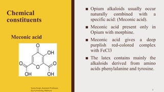 Opium: chemical constituents, therapeutic uses and commercial products ...