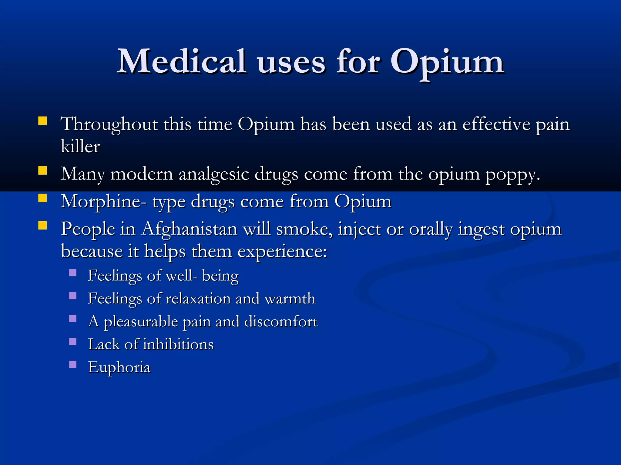 Opium drug in afghanistan | PPT