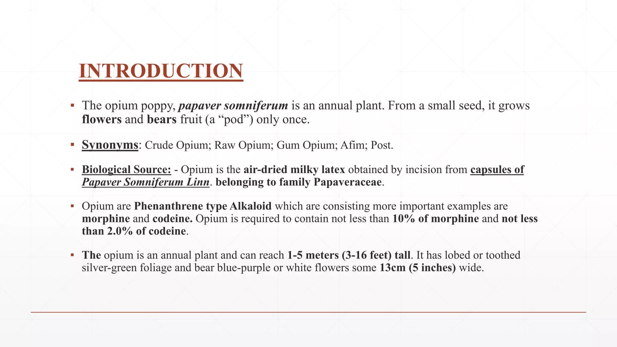 OPIUM POPPY DATA DOCUMENTS.ppt