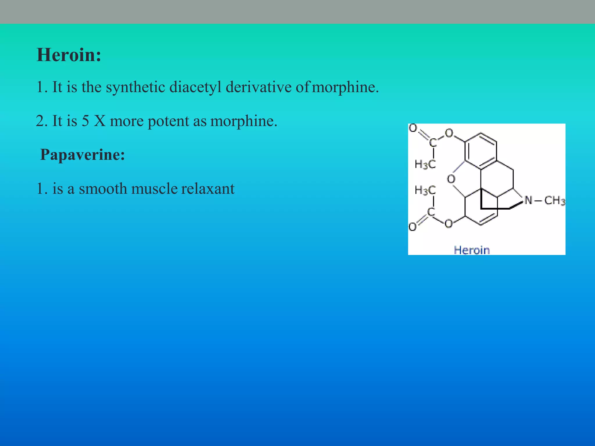 Pharmacognosy of Opium alkaloids ppt | PPT