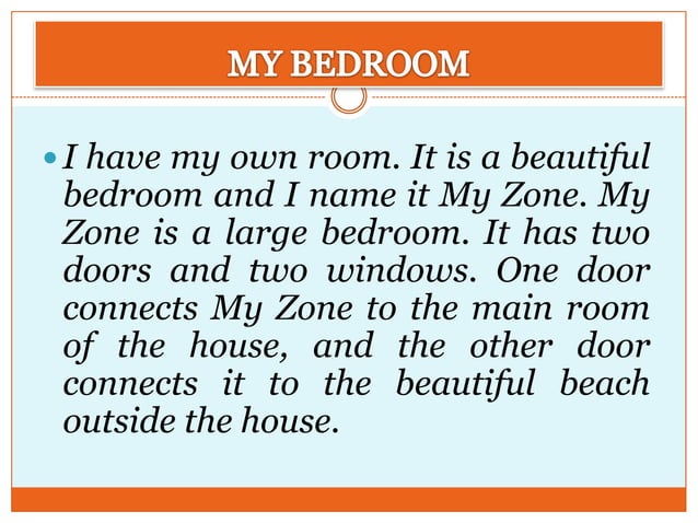 describing bedroom | PPTX