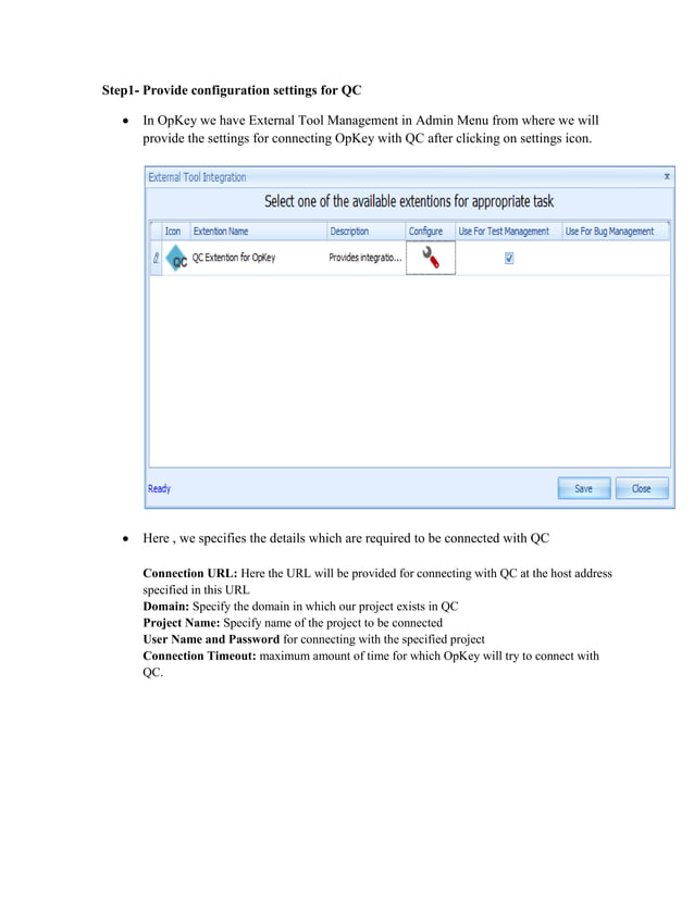OpKey integration with ALM Tool QC | PDF