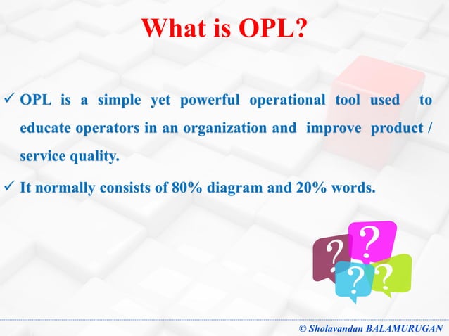 OPL - One Point Lesson | PDF