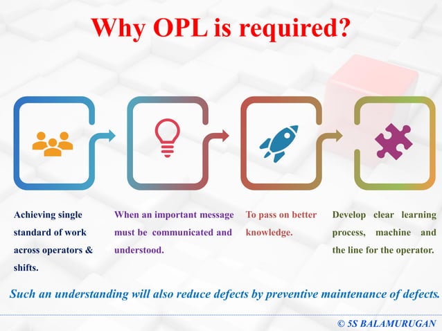 OPL - One Point Lesson | PDF