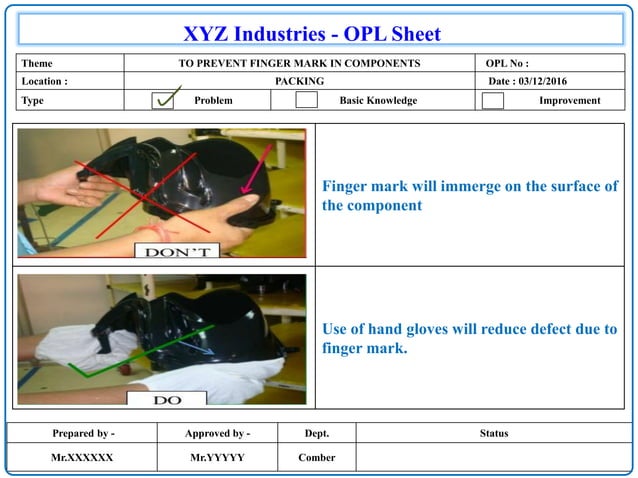 OPL - One Point Lesson | PDF