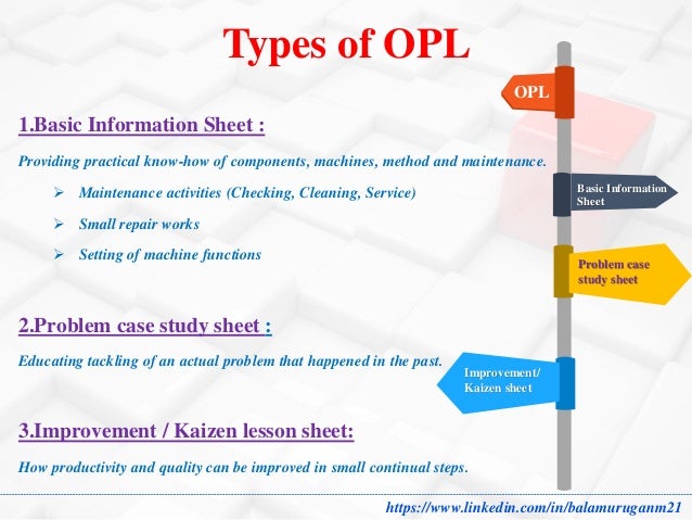 OPL - One Point Lesson