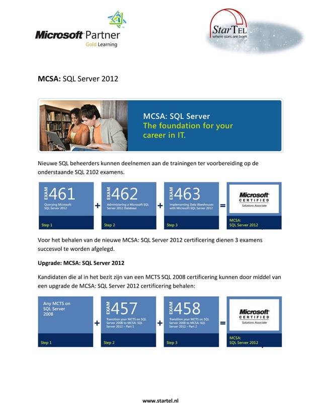 Opleidingstraject Microsoft Certified Solutions Associate (Mcsa) | PDF
