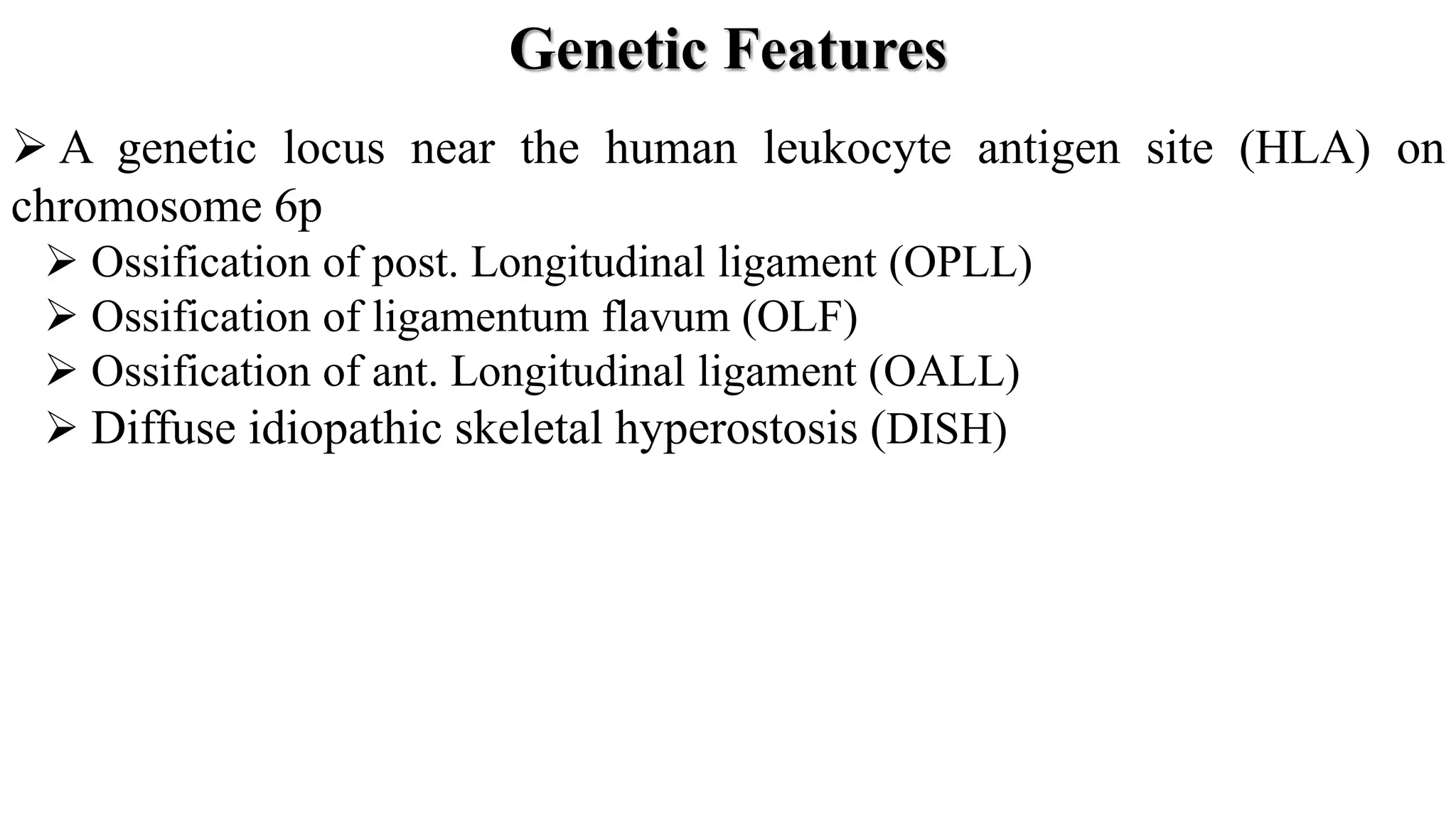 Ossified Posterior Longitudinal Ligament (OPLL) | PPTX