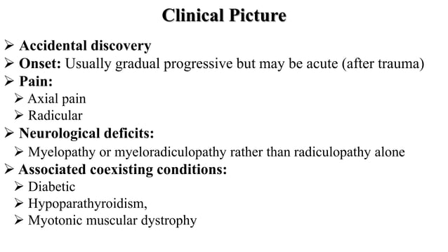 Ossified Posterior Longitudinal Ligament (OPLL) | PPTX | Bone and Joint ...