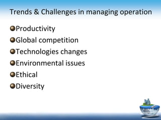 Presentation on Operations Management | PPTX