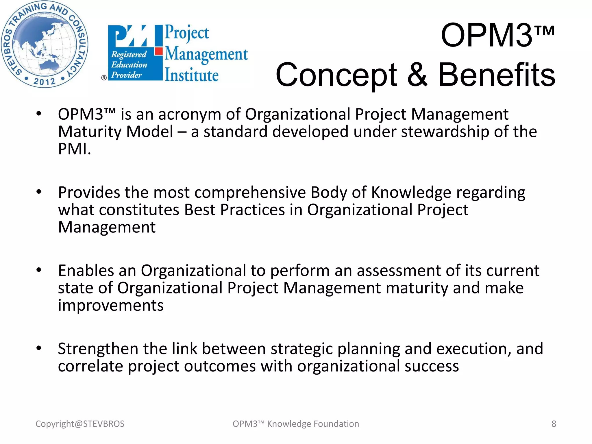 Opm3™ Knowledge Foundation | PPT | Free Download