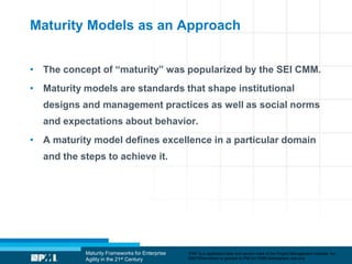 Maturity Frameworks for Enterprise Agility in the 21st Century | PPTX ...