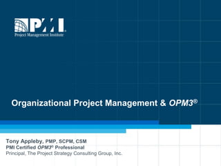 PMI's Organizational Project Management and OPM3 | PPTX