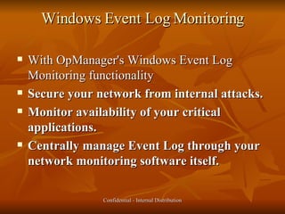 OpManager Review | PPT | Operating Systems | Computer Software and ...